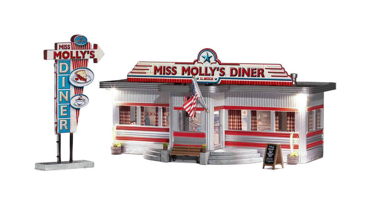 Woodland Scenics BR5066 HO Scale Built Up Structure - Miss Molly's Din ...